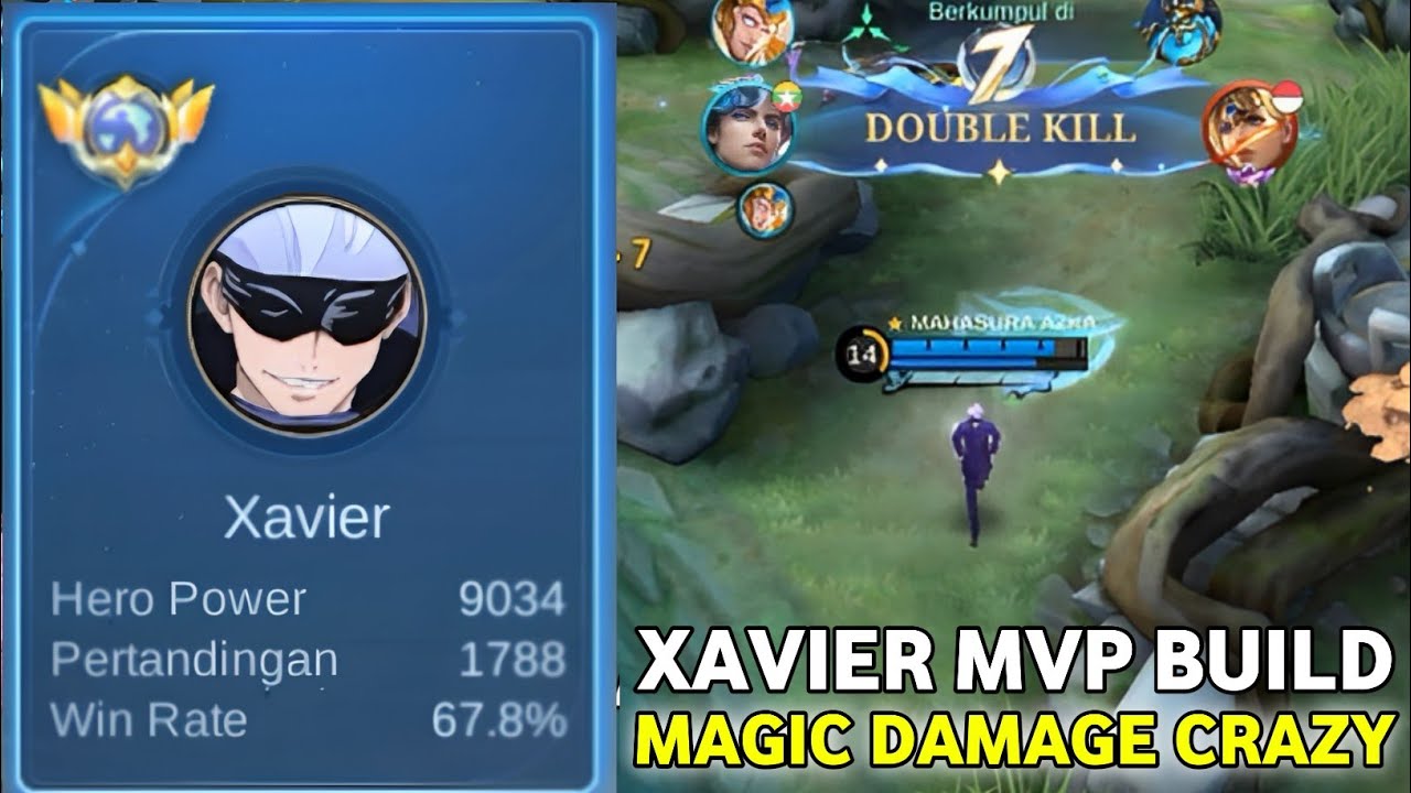 XAVIER BEST BUILD MVP 2025 | XAVIER TOP 1 GLOBAL GAMEPLAY MOBILE ...