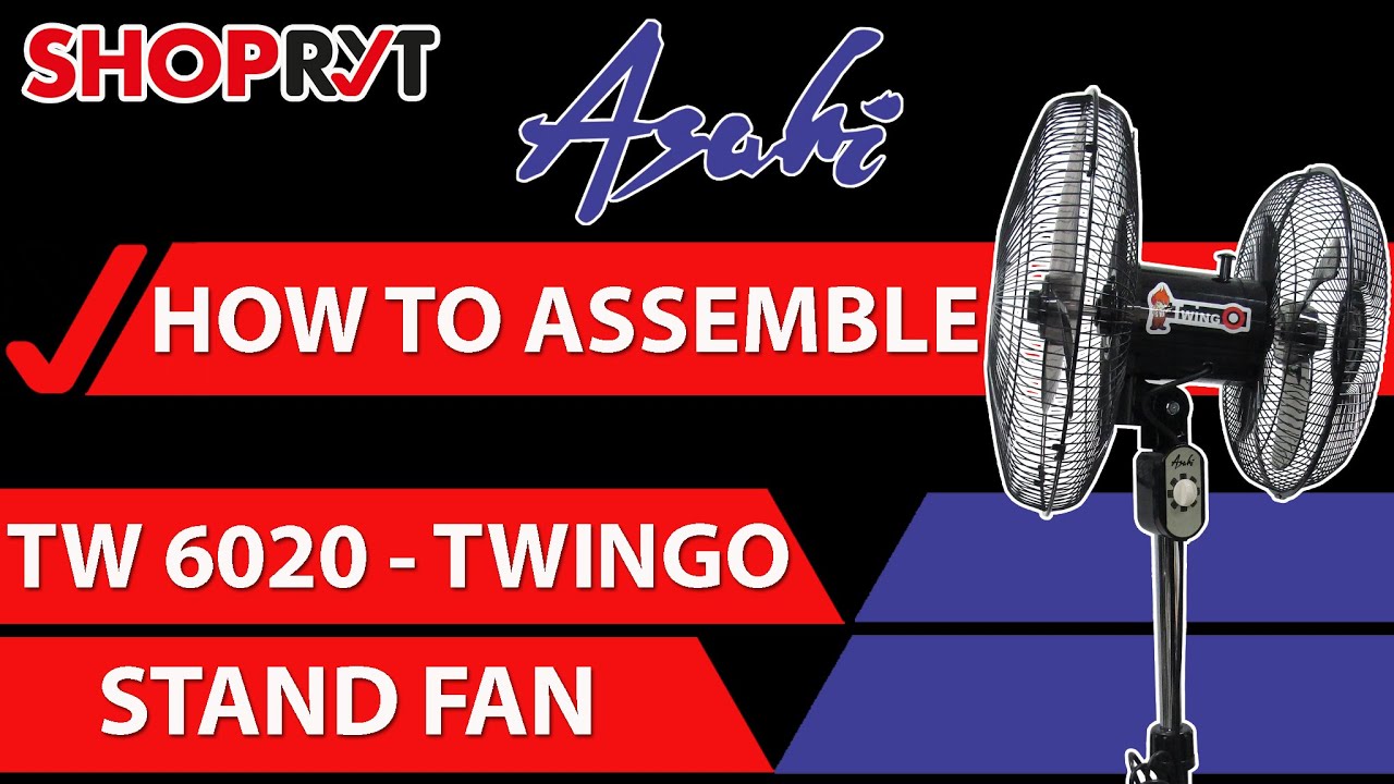HOW TO ASSEMBLE ASAHI TWINGO Double Head Stand Fan ? - YouTube