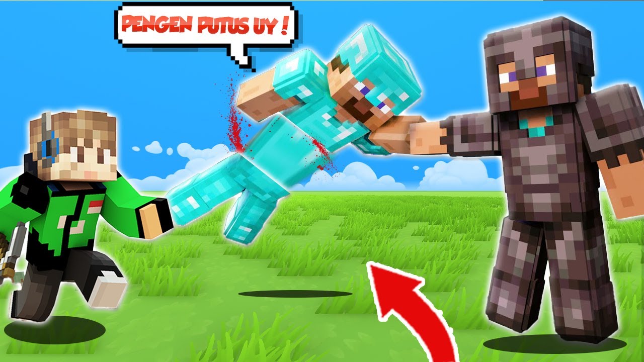 AKU SIKSA STEVE MINECRAFT ARMOR DIAMOND VS NETHERITE !!! - YouTube