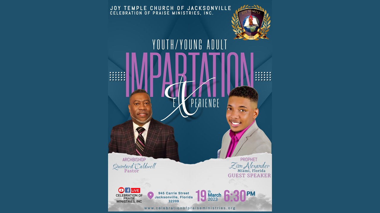 Joy Temple of Jacksonville. Youth & Young Adult Impartation with ...