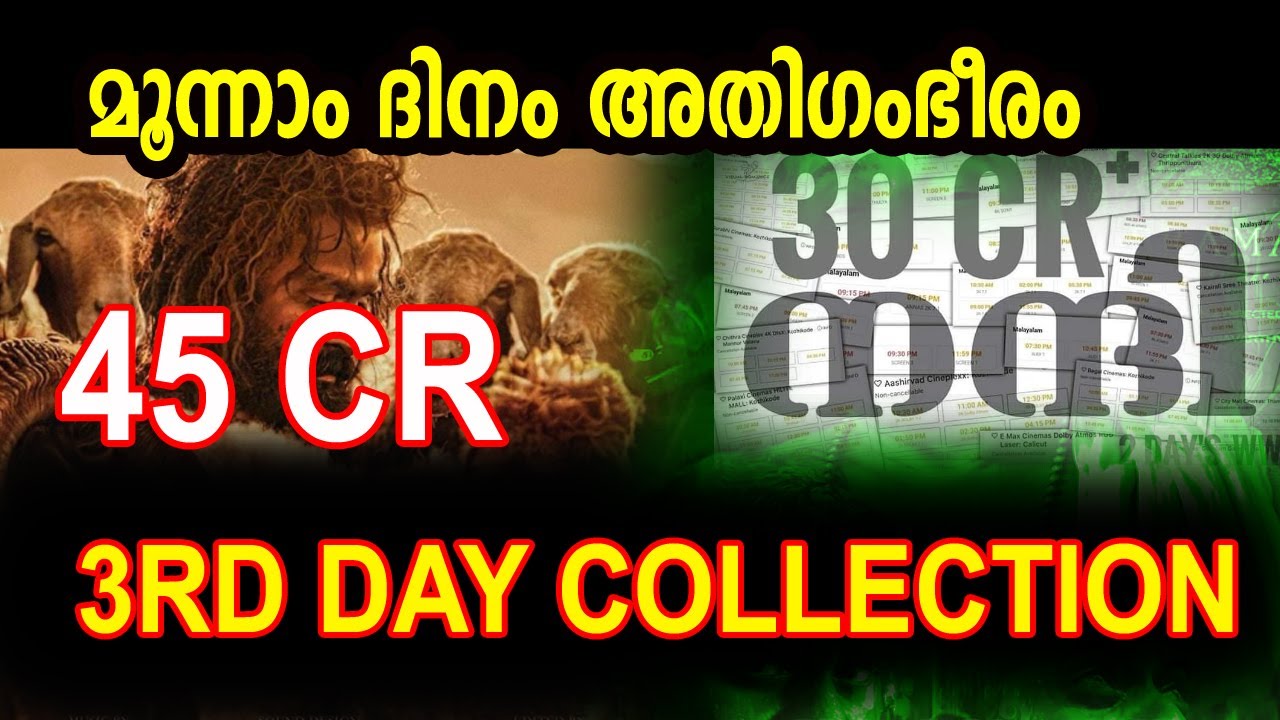 AADUJEEVITHAM 3rd DAY COLLECTION| |Aadujeevitham Kerala Collection # ...