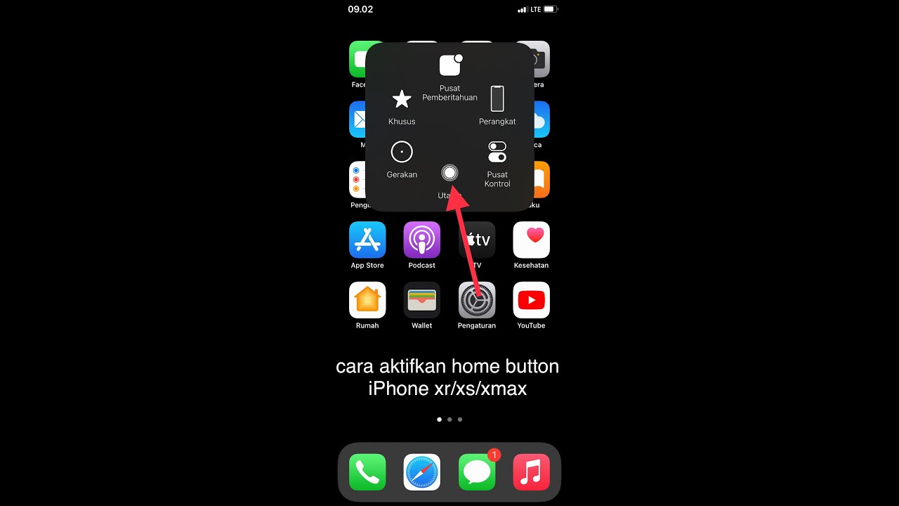 cara aktifkan || tombol home di iPhone xr - YouTube