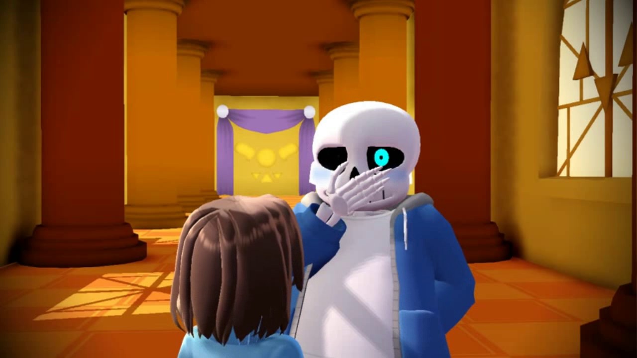 【MMD】Undertale SansxFrisk ~ Kiss on the first date ~ - YouTube