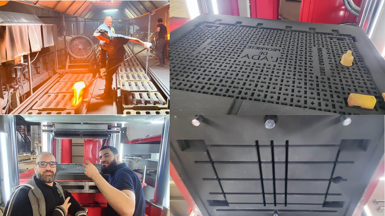 The foundry's fully automatic green sand casting equipment - YouTube