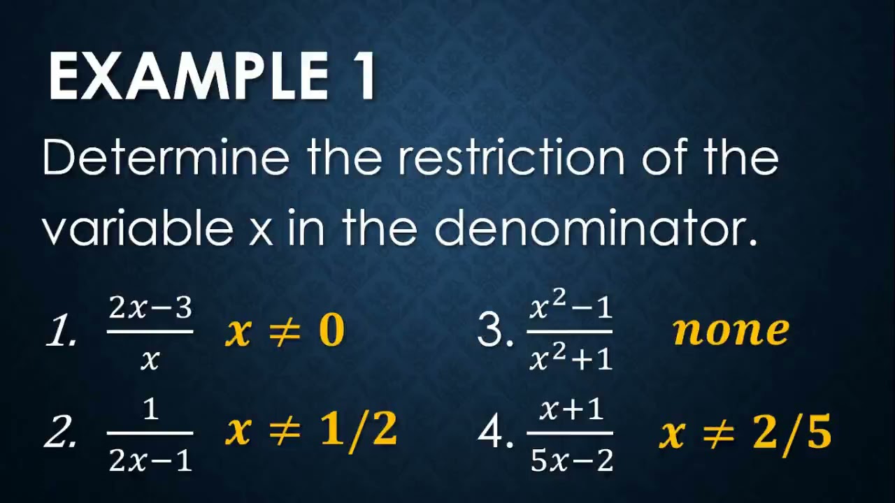 Domain, Zeros,Intercepts Rational Functions - YouTube