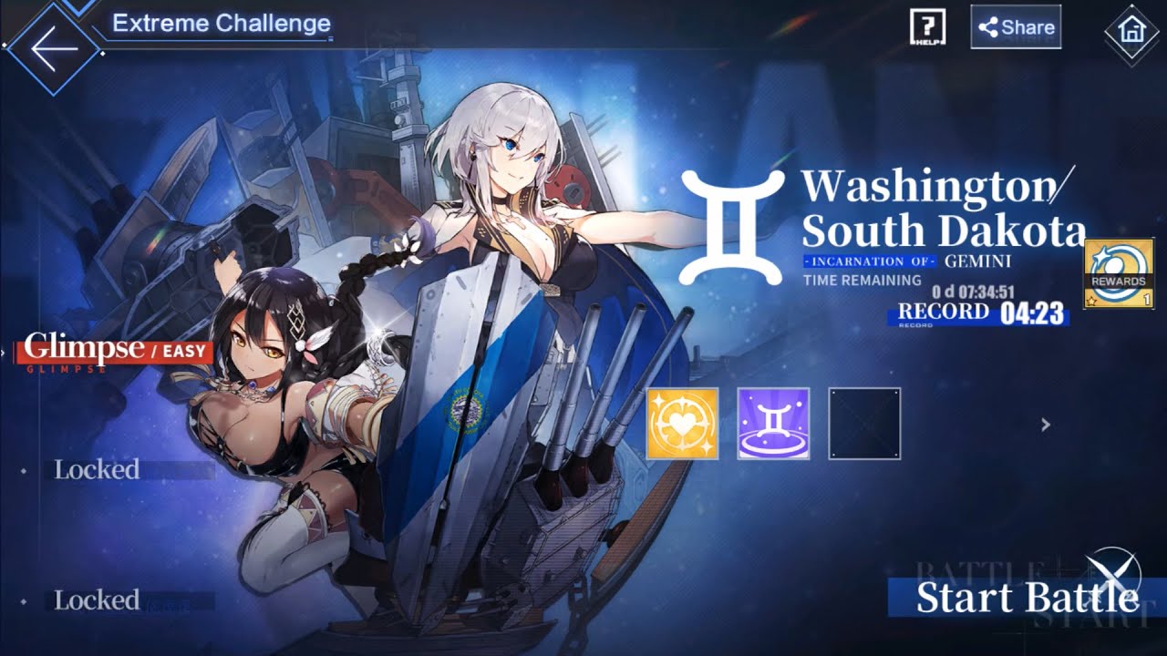 Washington / South Dakota Incarnation of Gemini Glimpse | Azur Lane ...