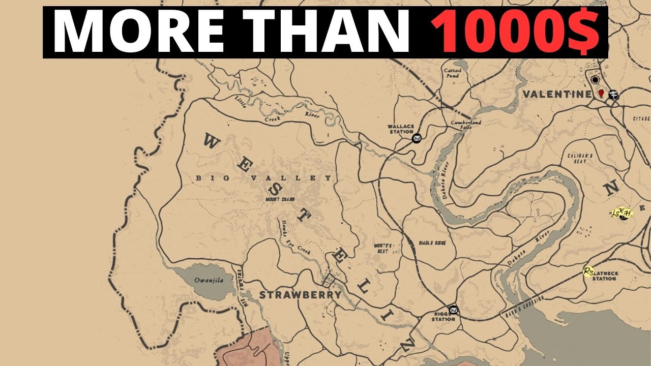A well-hidden place where more than $1000 awaits you - RDR2 - YouTube