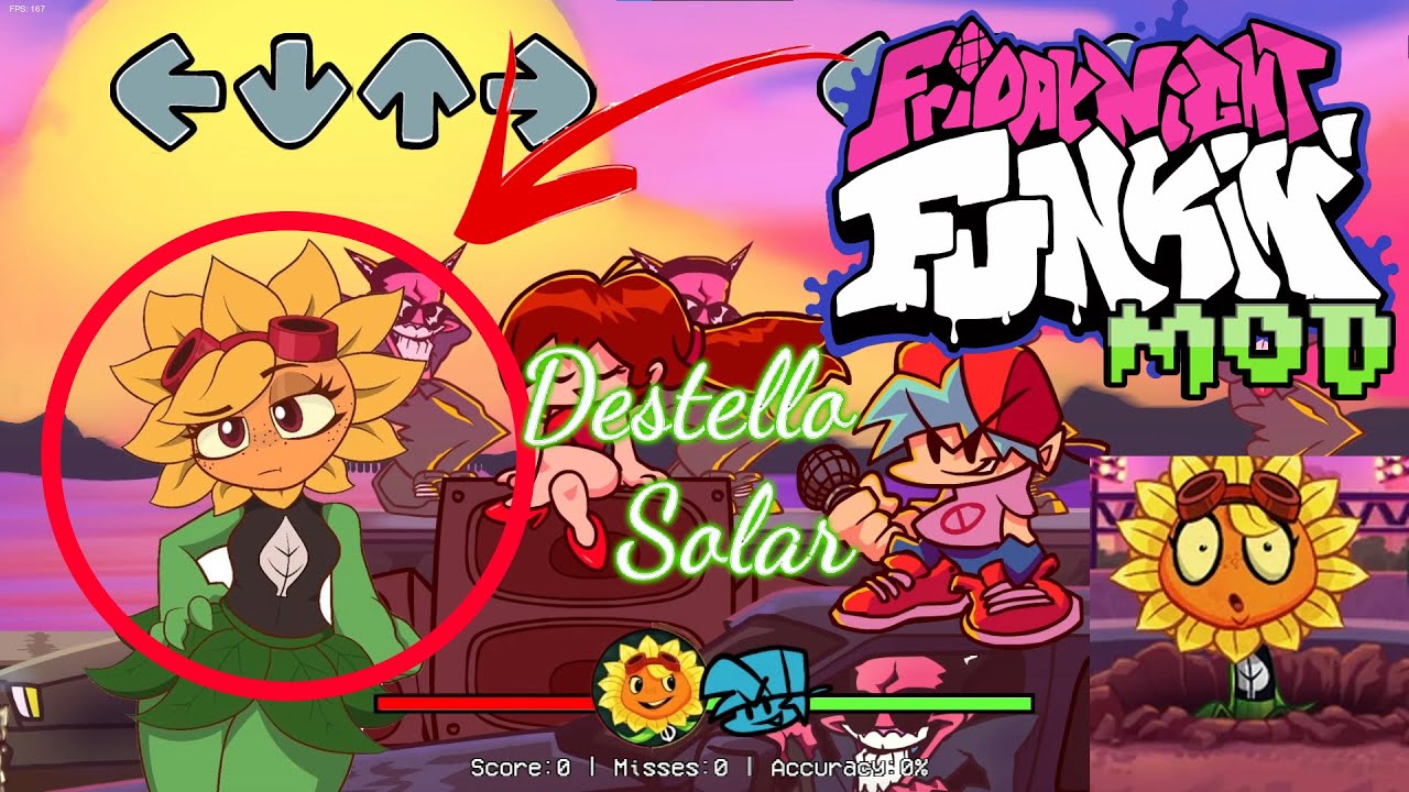 FNF SOLAR FLARE MOD | Mod de Destello Solar Plants vs Zombies - YouTube