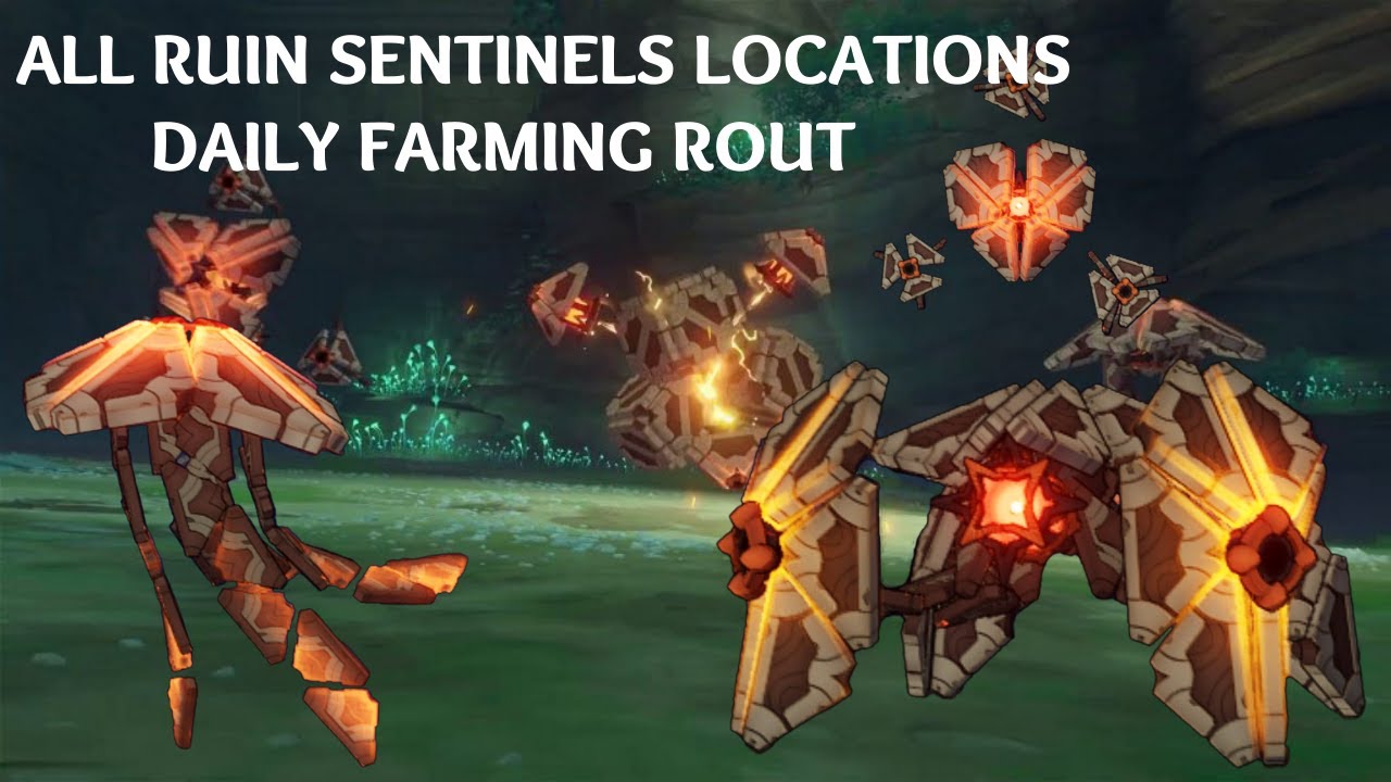All ruin sentinels locations | Genshin impact - YouTube