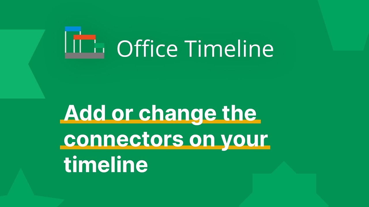 Add or change the connectors on your timeline | Office Timeline - YouTube