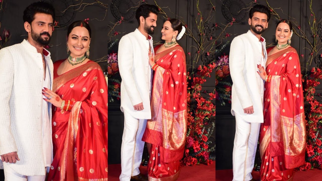 Sonakshi Sinha Stunning Look At Her Wedding Reception With Husband ...