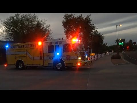 Goodyear fire dept, Engine 184 responding - YouTube