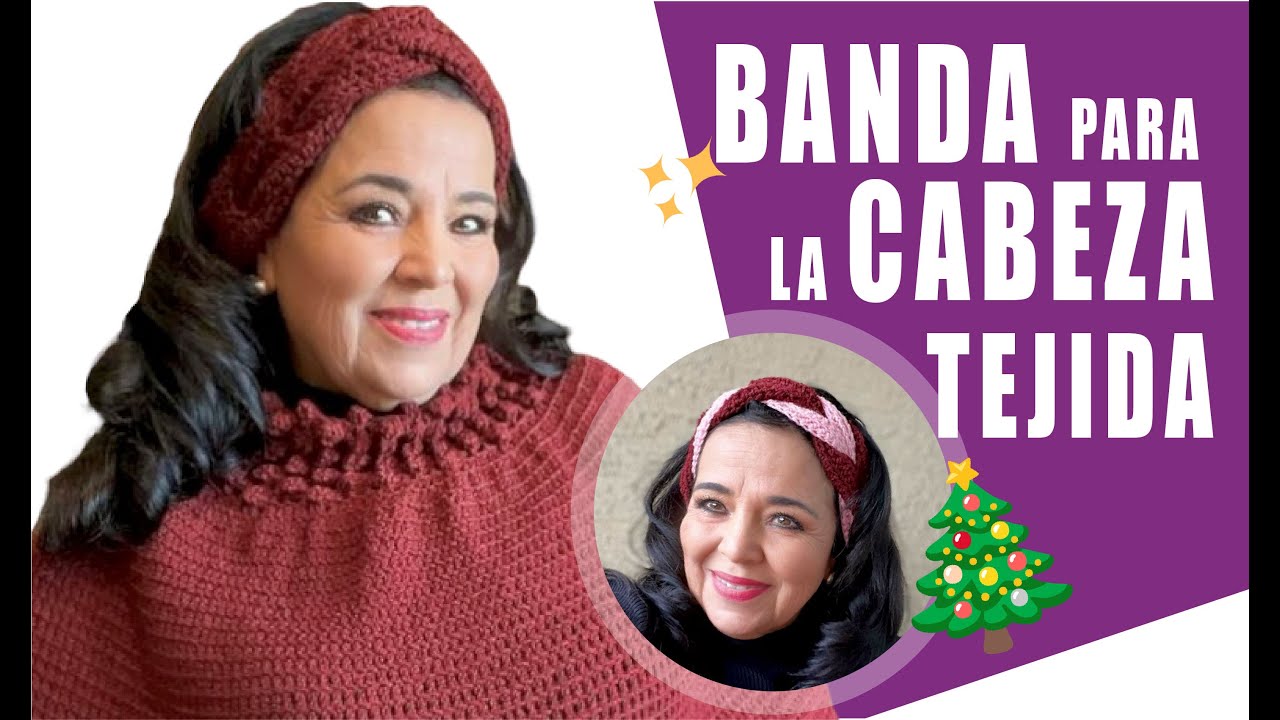 CÓMO TEJER UNA BANDA PARA LA CABEZA EN GANCHO O CROCHET ️ ️ ️ Yo Tejo ...