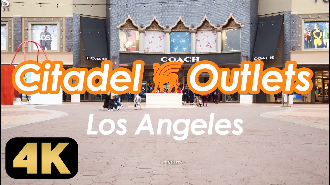Walk the Citadel Outlets.20 minutes by car from Los Angeles! [4K] - YouTube