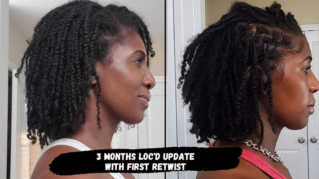 2 & 3 Months Starter Locs Update + My First Retwist with a Loctician ...