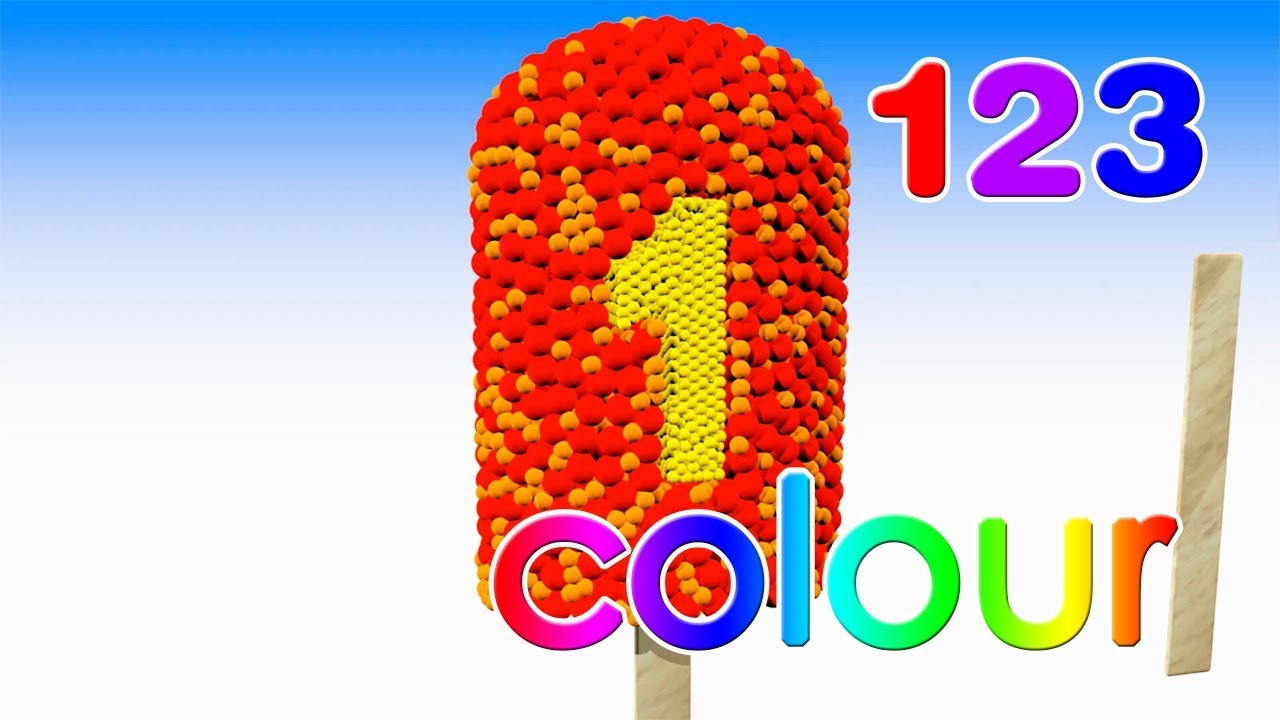 Children learn color and numbers: candy, lollipop, ice cream - YouTube
