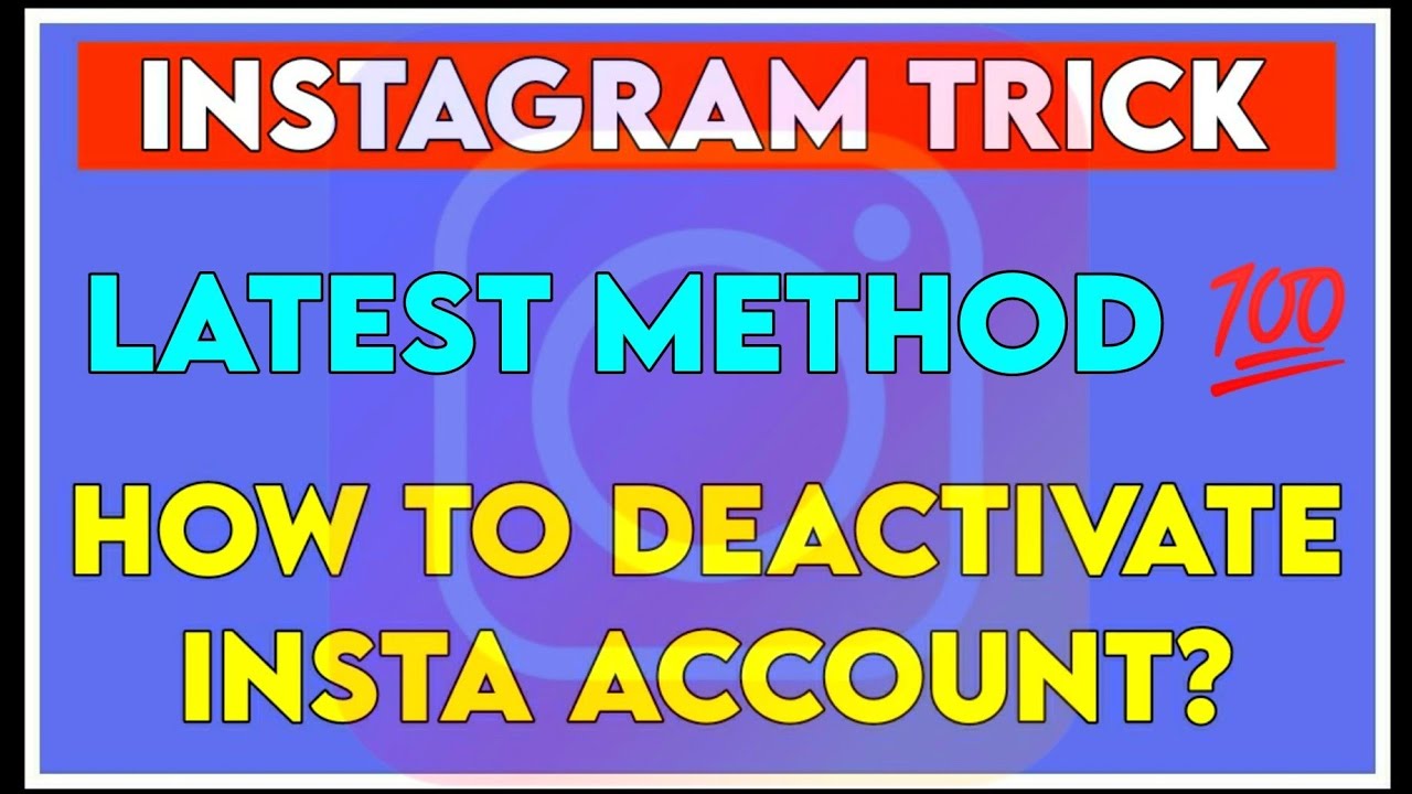 (Step By Step) How To Deactivate Instagram Account Permanently In 2020 ...