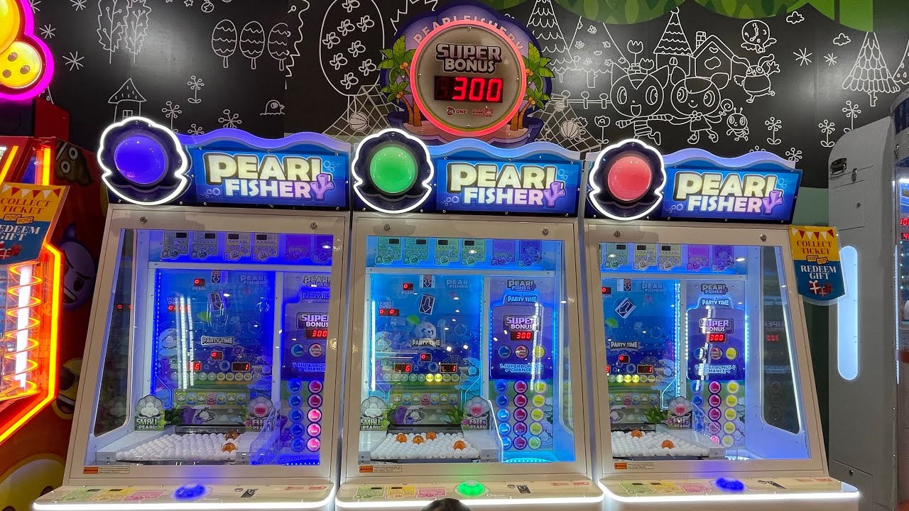Winning tickets in PEARL FISHERY GAMES at arcade! - YouTube