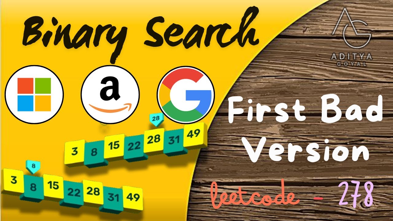 L-27 | First Bad Version | LeetCode - 278 | Easy | Aditya Goyal - YouTube