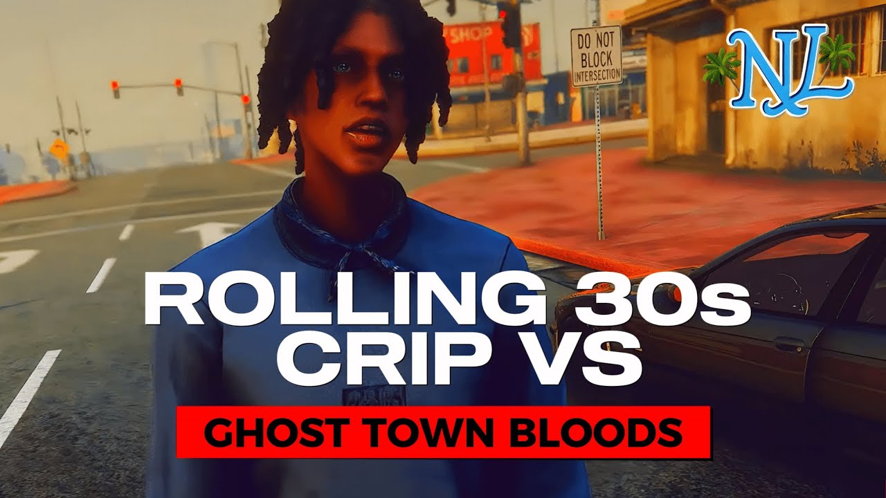 ROLLING 30s CRIPS BANG OUT WITH GHOST TOWN BLOODS IN GTAV RP (REACTION ...