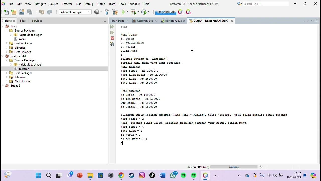 Tugas 2 MSIM4301 Pemrograman Berbasis Desktop - YouTube