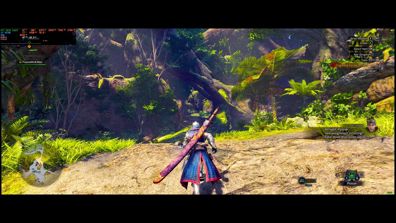 MHW Rtx2070S 3440x1440 Ultrawide gameplay ultra settings - YouTube