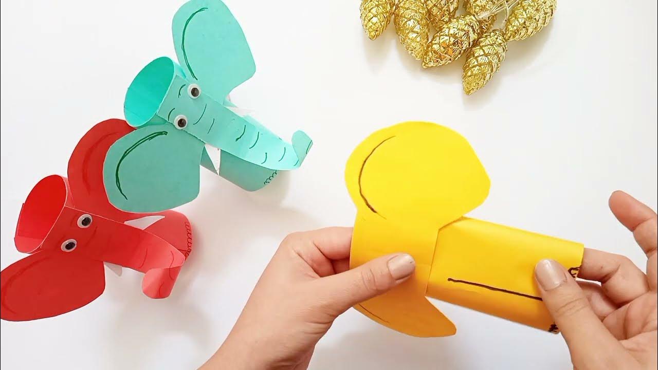 3d paper Elephant . Easy paper crafts . Diy elephant - YouTube