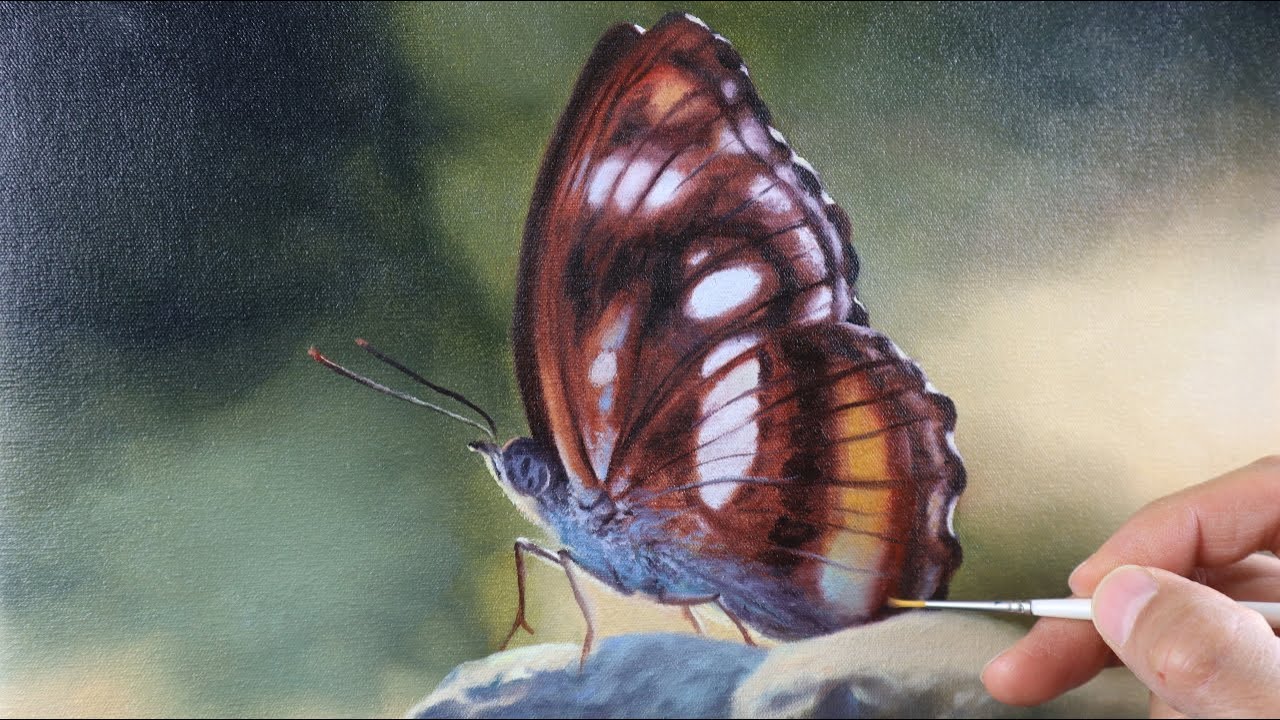 Realistic Butterfly Paintings