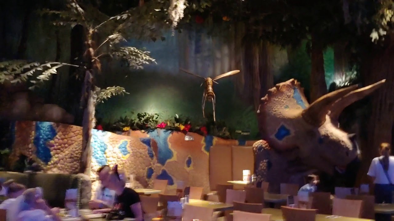 T-Rex restaurant in Orlando Florida - YouTube