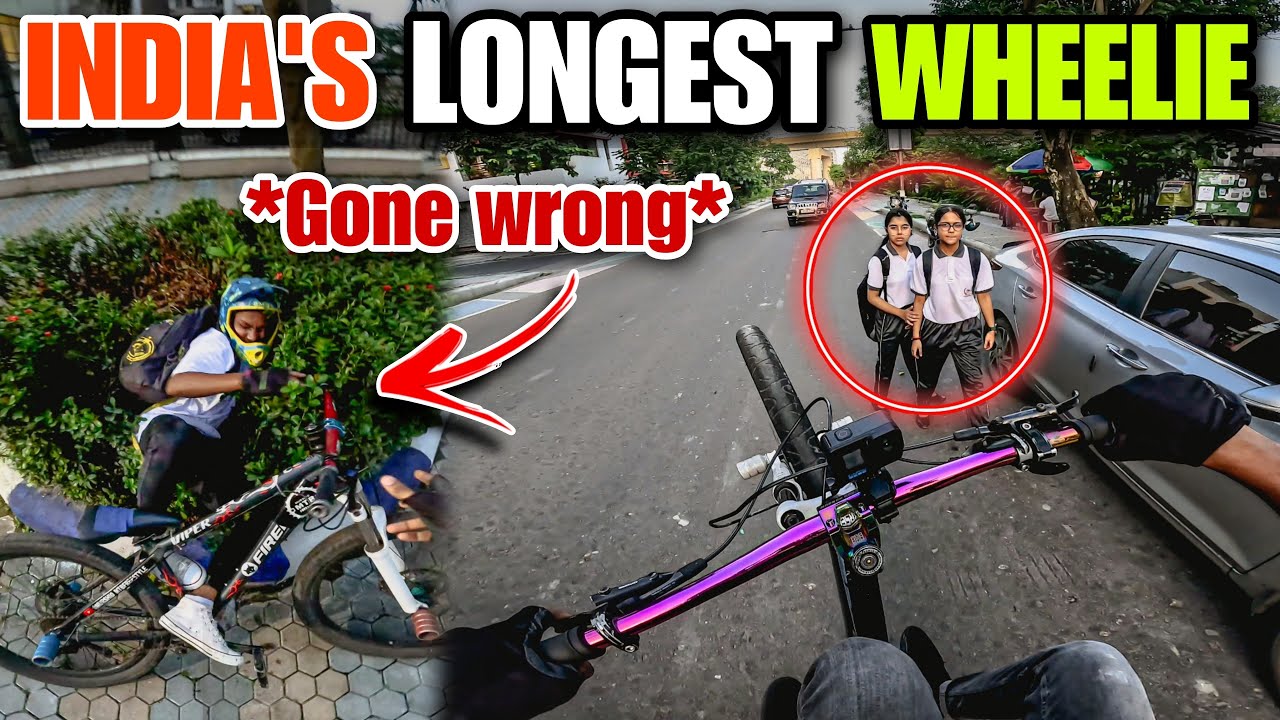 EPIC FAIL 😭 | INDIA’S LONGEST WHEELIE CHALLENGE | Infinity Riderzz ...