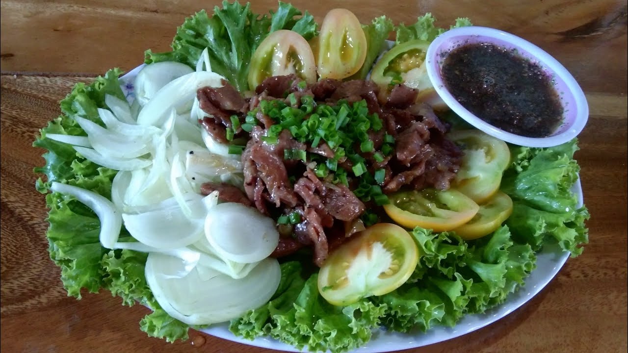 ឆាឡកឡាក់សាច់គោ[Lok Lak Sach Kor] | Beef Lettuce Wraps | Khmer Food ...