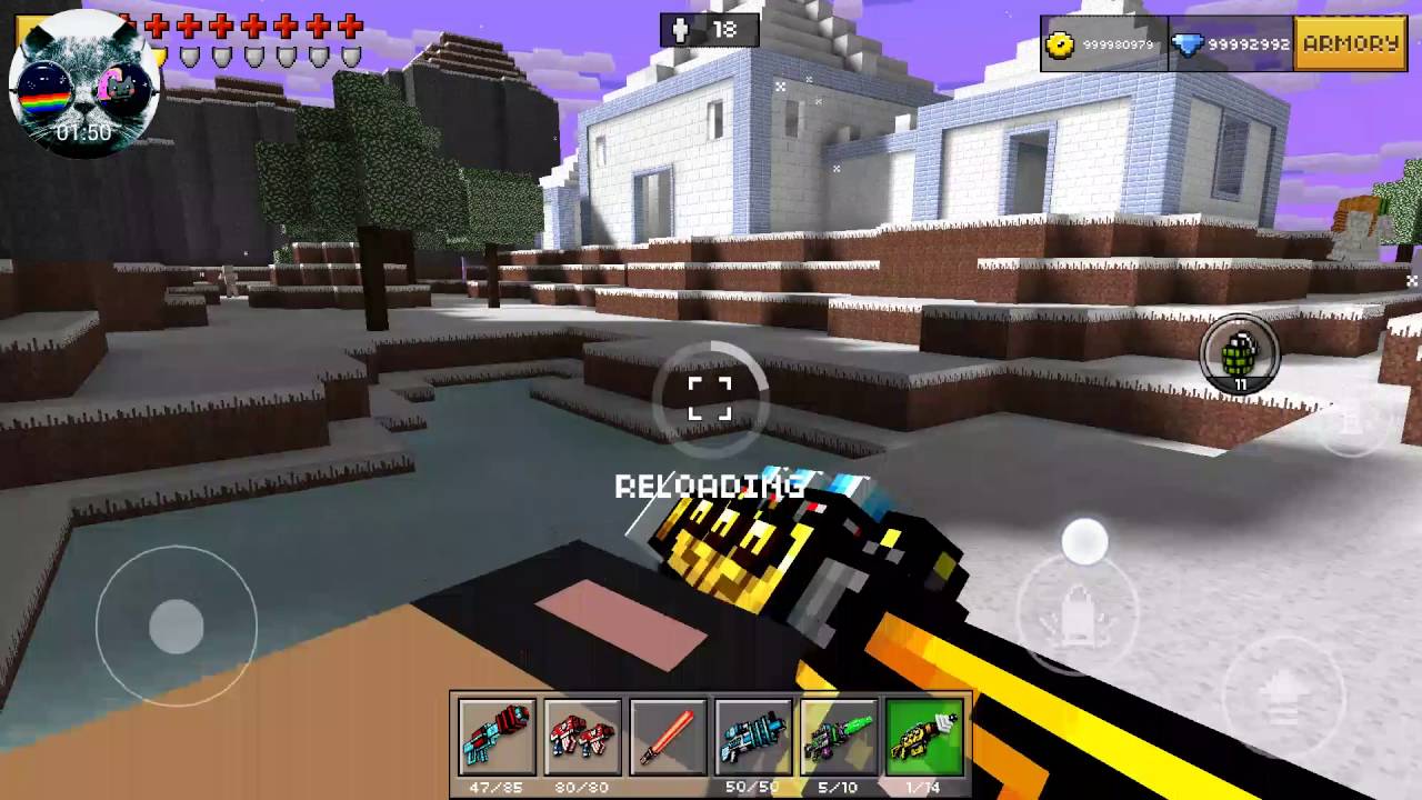 Pixel snowball fight with monster's part 1 - YouTube