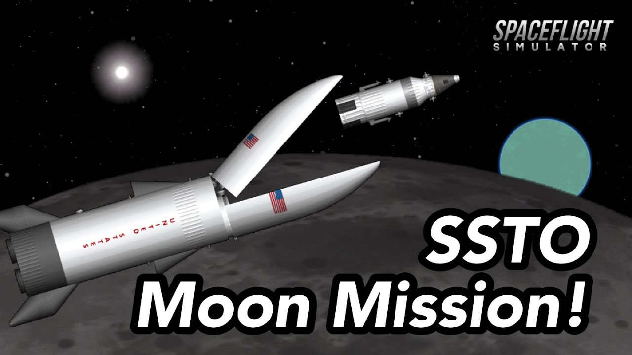 Launching a Moon mission using an SSTO! | SFS 1.5.9 - YouTube