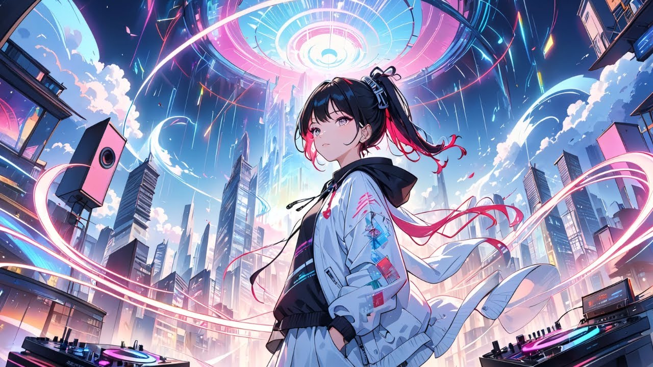 【Future Pulse × Lo-Fi 】A girl's beat resonating in a futuristic city ...