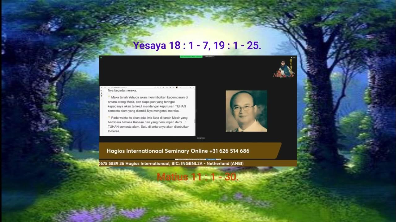 Yesaya 18 : 1 - 7, 19 : 1 - 25 & Matius 11 : 1 - 30. - YouTube