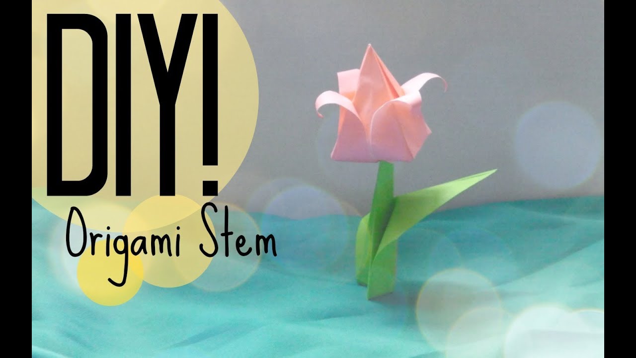 DIY| Origami Stem | CuteNailPolishArt - YouTube