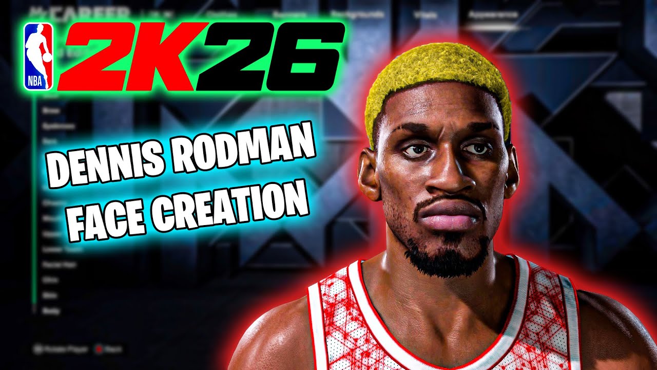 *NEW* BEST DENNIS RODMAN FACE CREATION (NBA 2K26) - YouTube