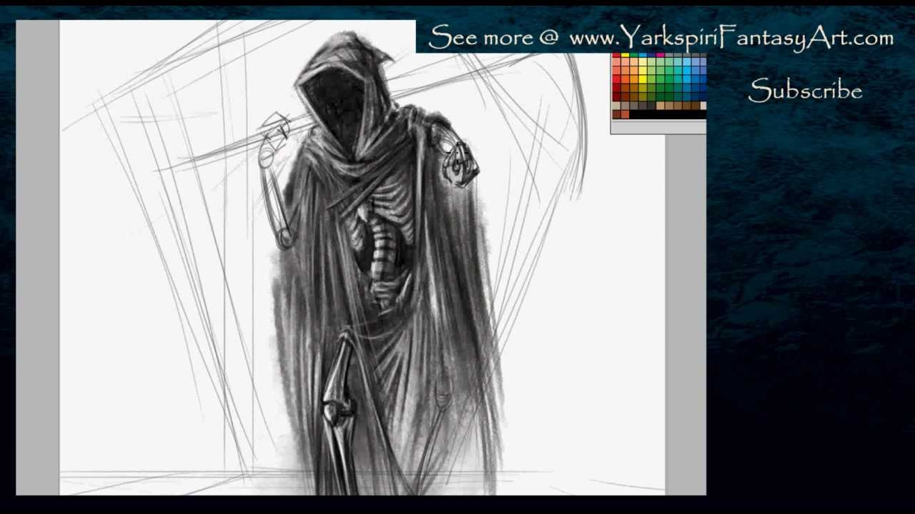 Illustration Drawing - DEATH Illustration Drawing Concept Art - YouTube