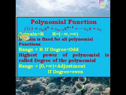 Domain and Range of polynomial function|Ch01 second year| - YouTube
