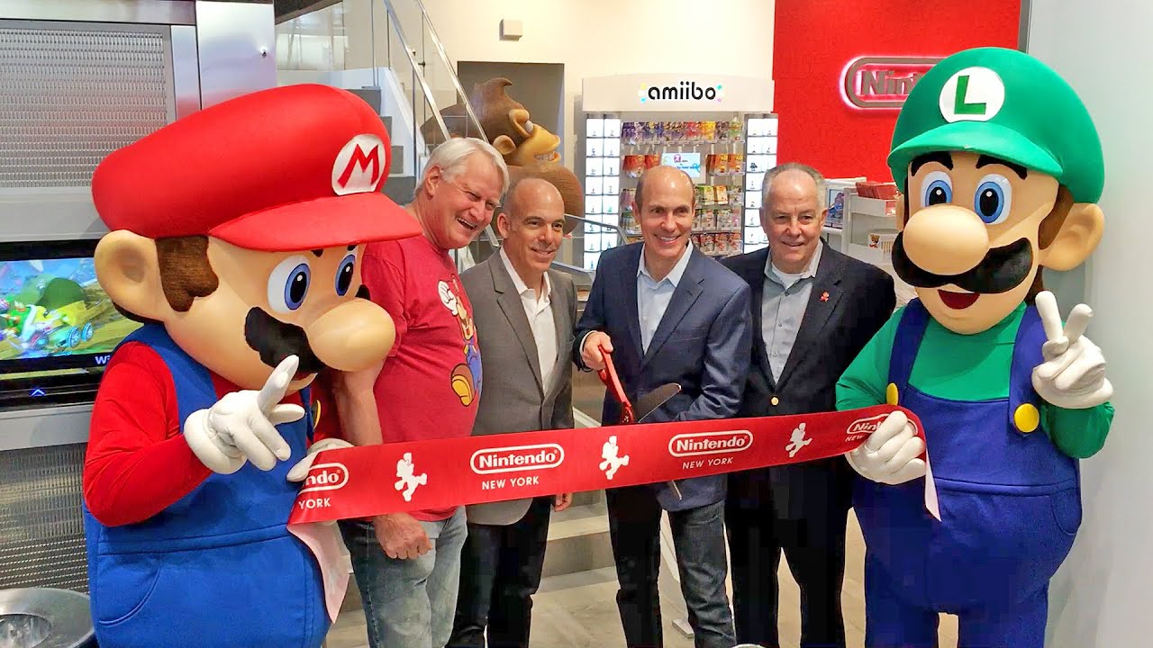 Nintendo New York Ribbon Cutting Ceremony 2016 - YouTube