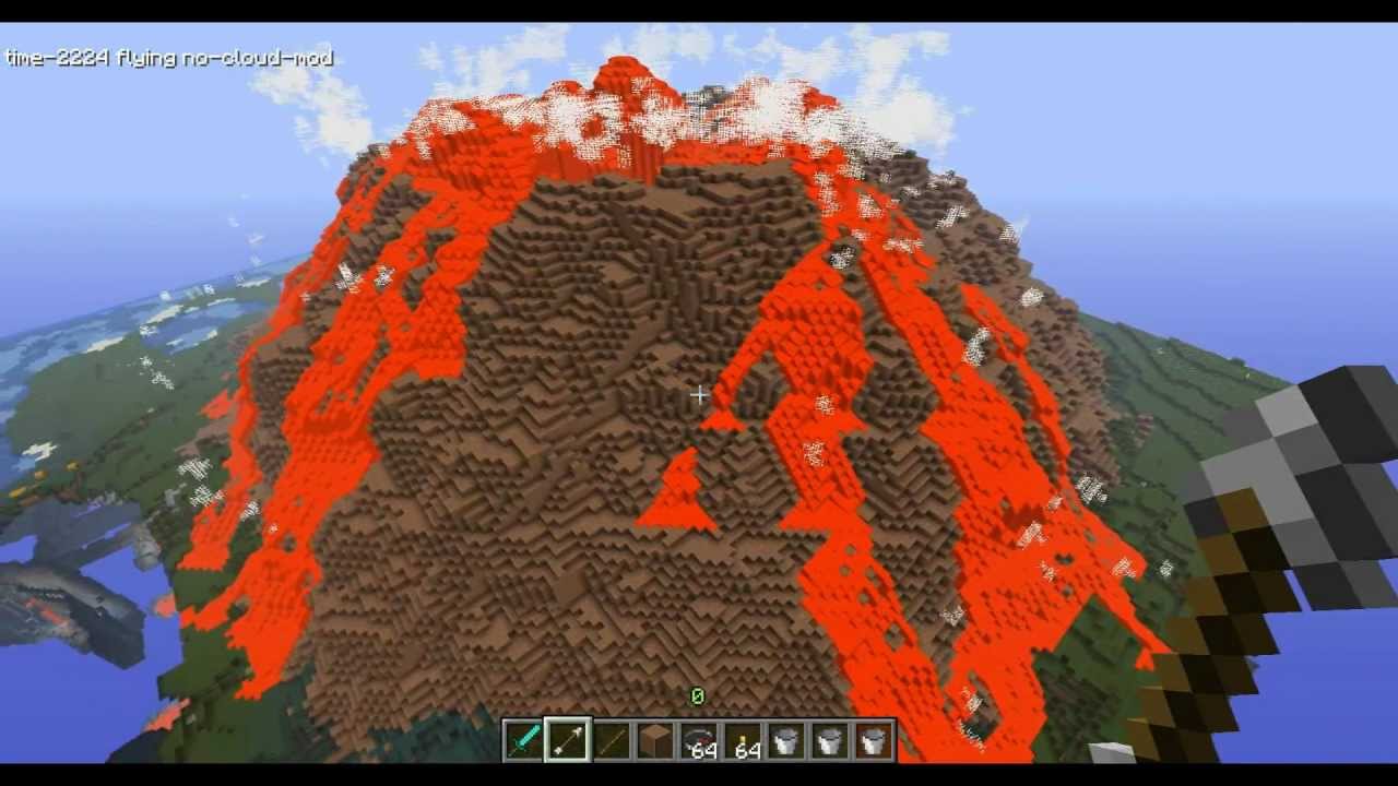 Minecraft VoxelSniper: Building The Volcano - YouTube