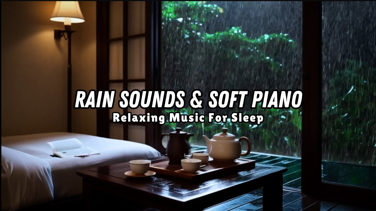 Relaxing Music for Stress Relief-Rain Sounds & Soft Piano Music-Calming ...