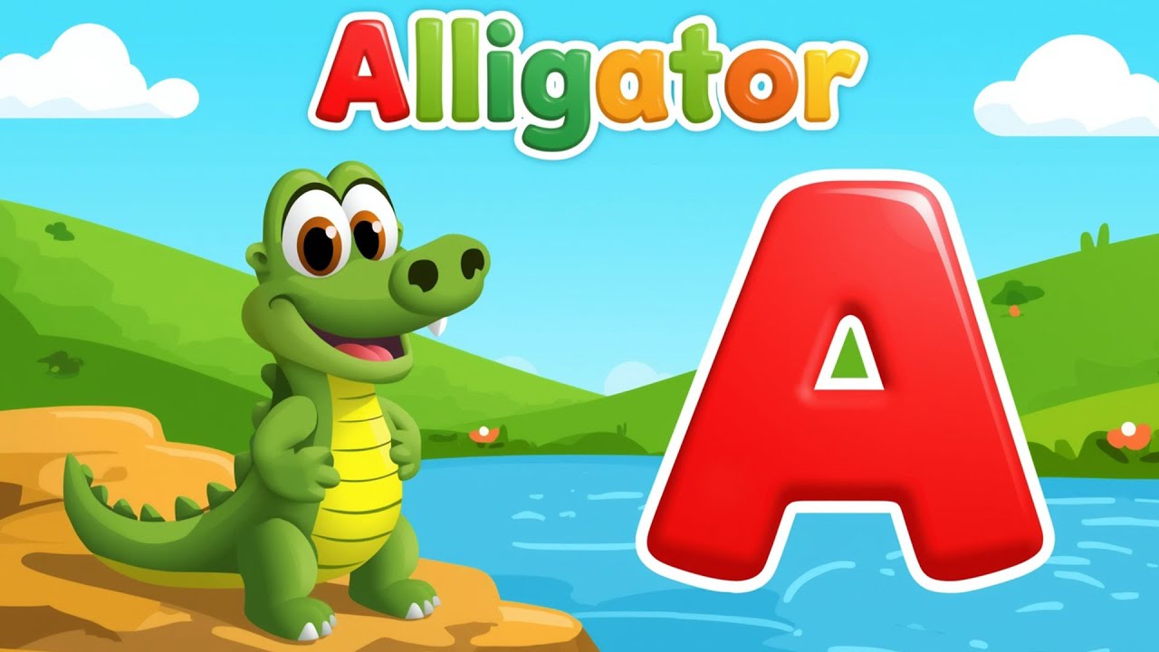 "A is for Alligator | ABC Songs & Phonics for Kids | Baby Fun TV" - YouTube