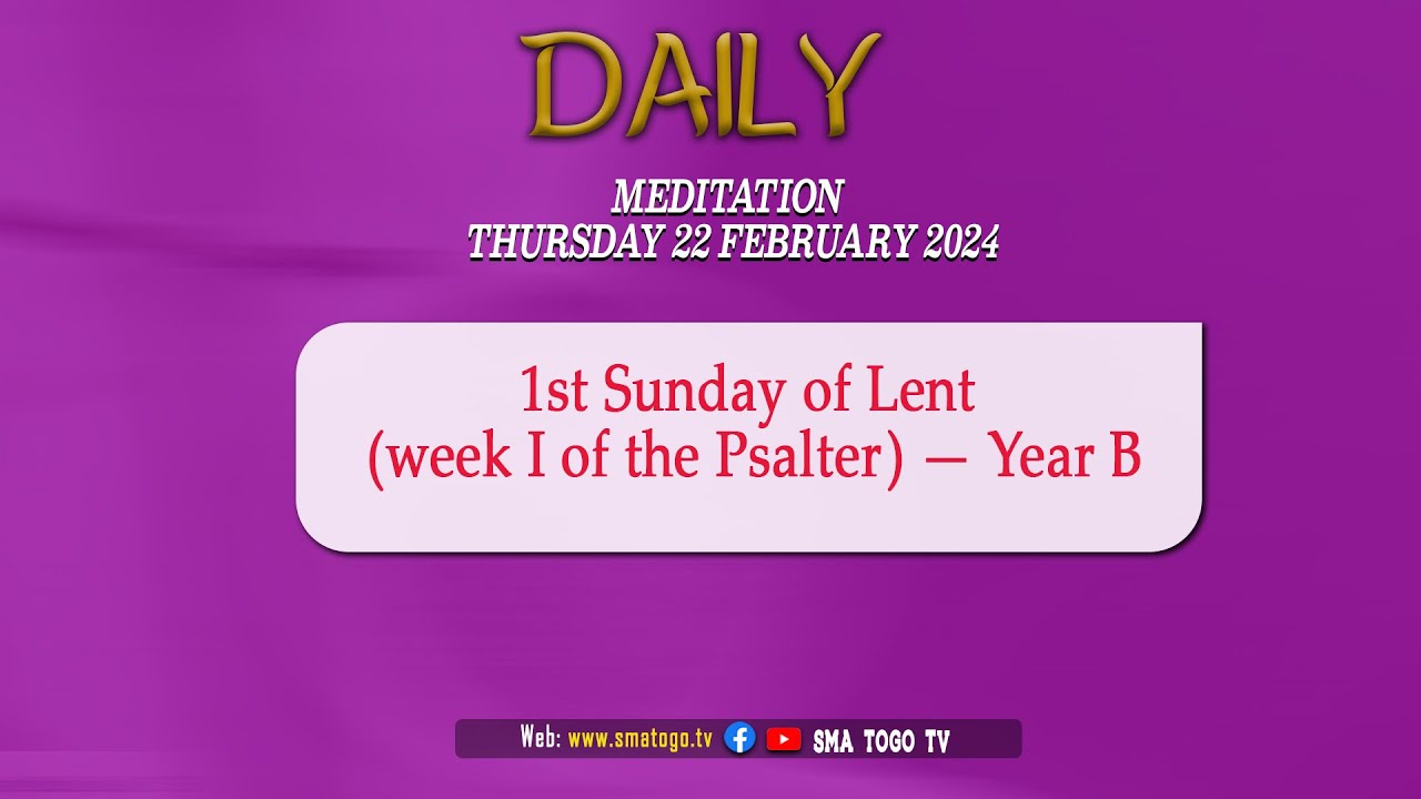 SMA DAILY MEDITATION THURSDAY 22 FEBRUARY 2024 - YouTube