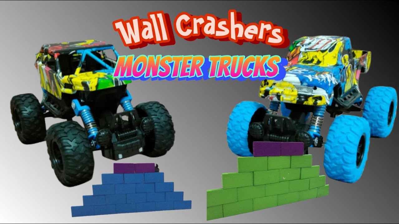 Wall Crashers | Monster Truck Crashing Wall | Monster Truck VS Wall ...