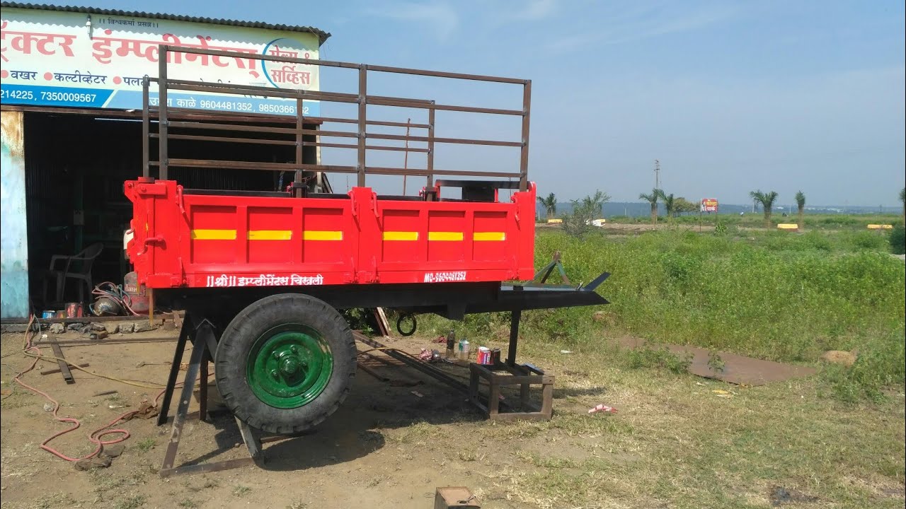 Tractor trolly fabrication - YouTube