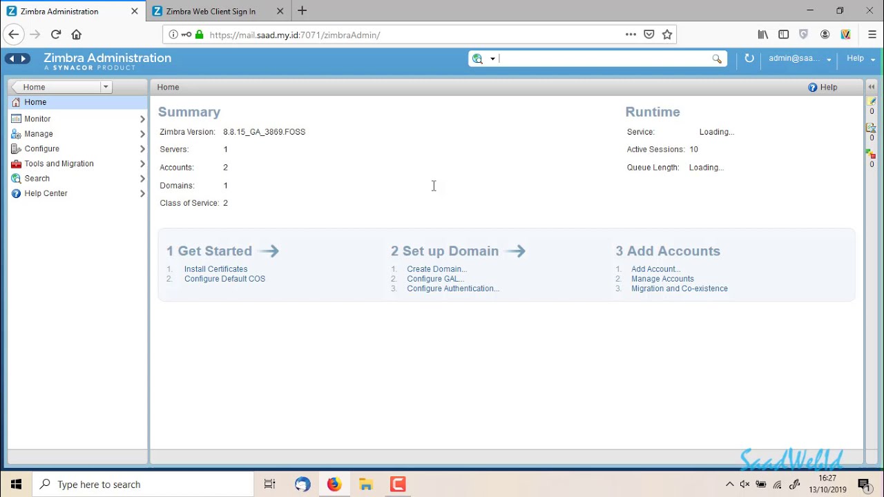 How to create Admin Account on Zimbra - YouTube