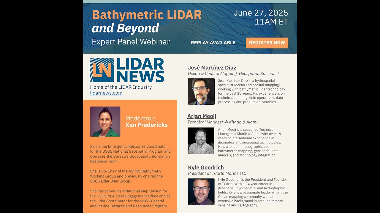 Bathymetric Lidar and Hydrography Webinar (with expert panel) hosted by ...