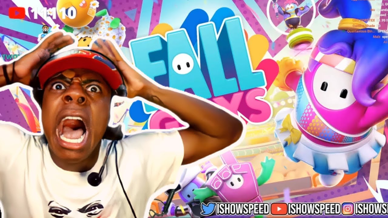 IShowSpeed rages on Fall guys - YouTube