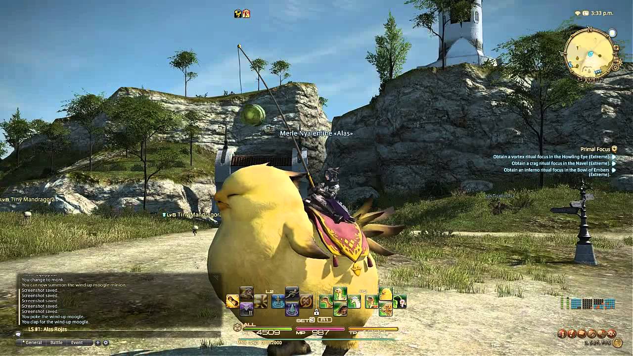 FFXIV ARR - Moogle minion and Fat Chocobo mount - YouTube